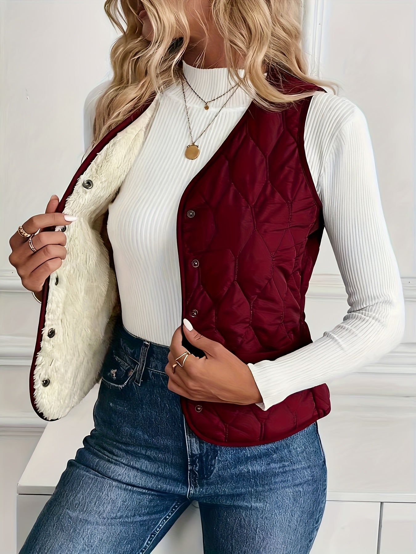 Pique Quilted Bomber Vest – Lennox And Gray